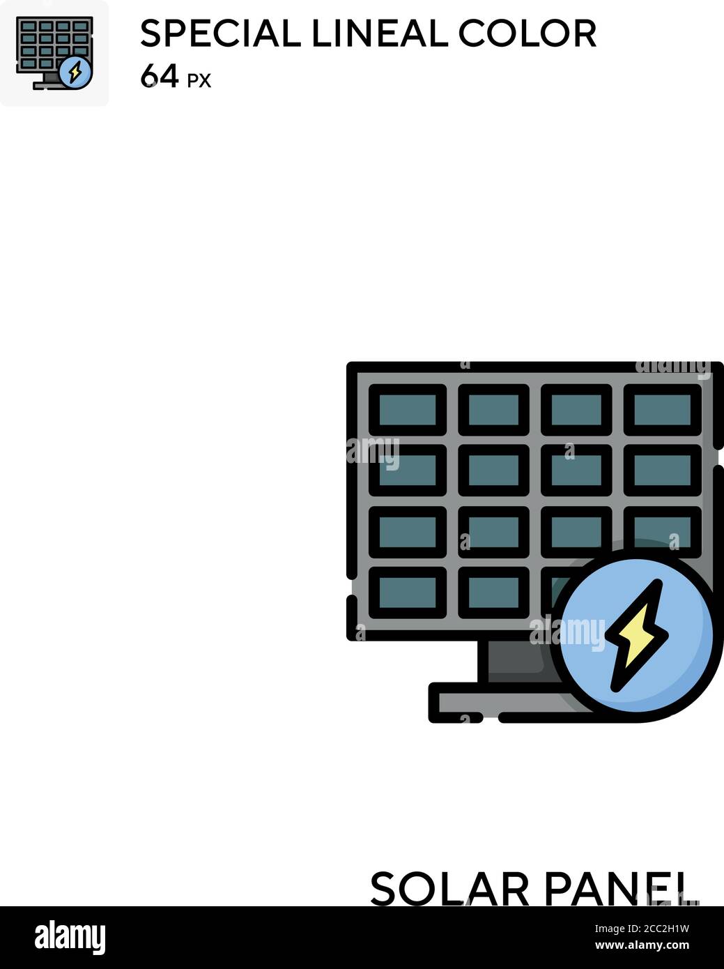 Solar panel Special lineal color vector icon. Solar panel icons for ...