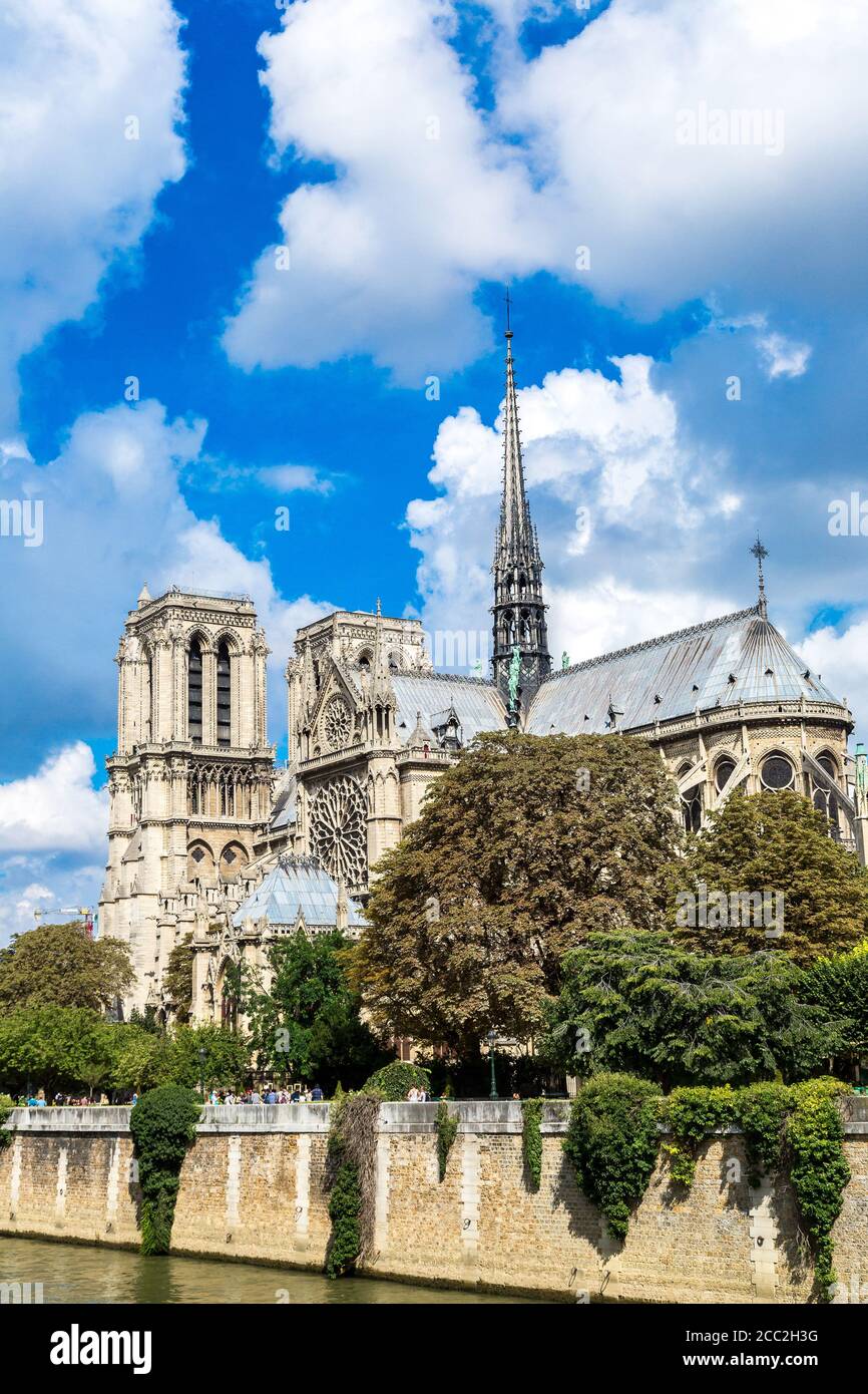 Seine and Notre Dame de Paris is the one of the most famous symbols of ...
