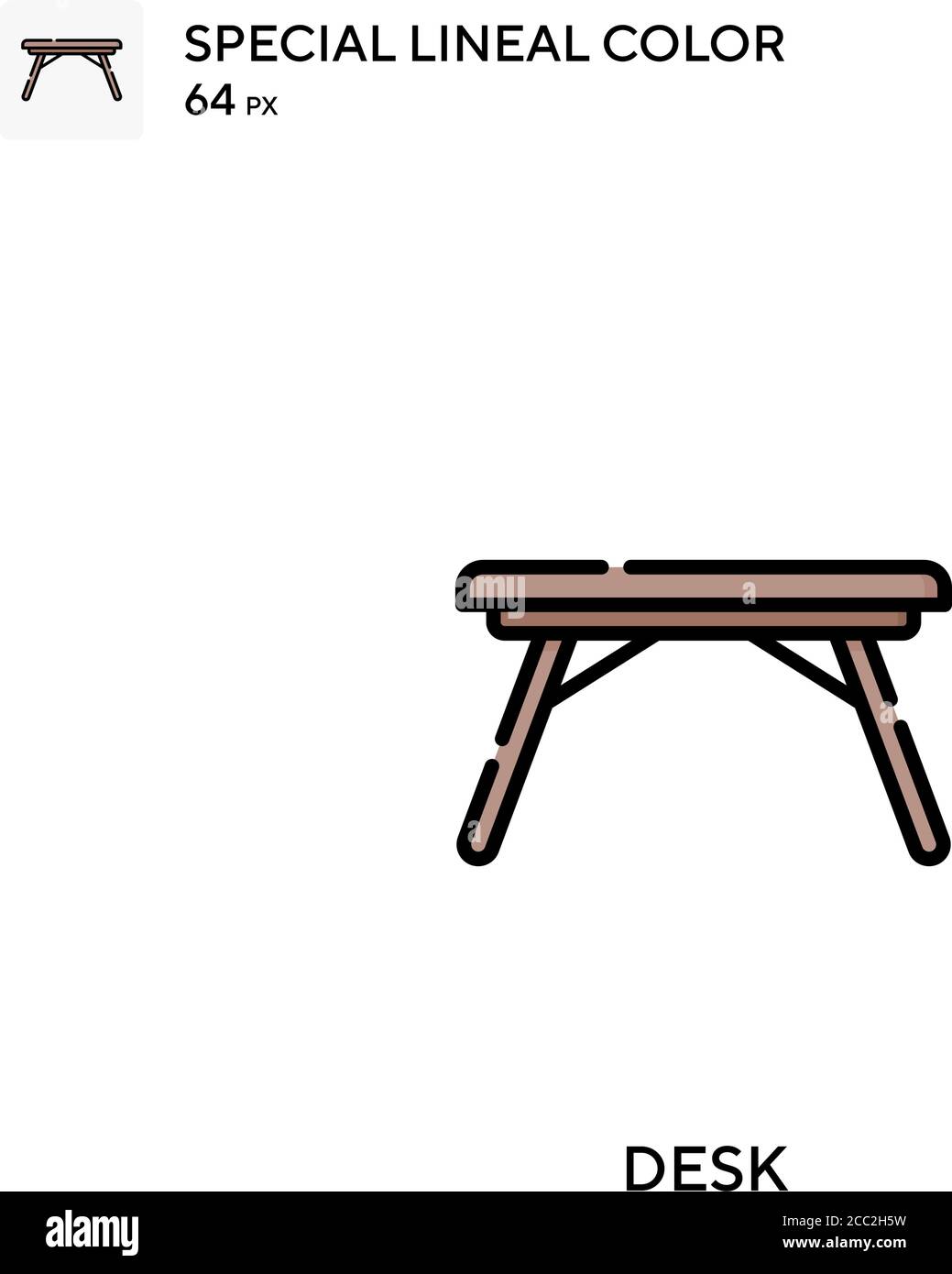 Desk Special lineal color vector icon. Desk icons for your business ...