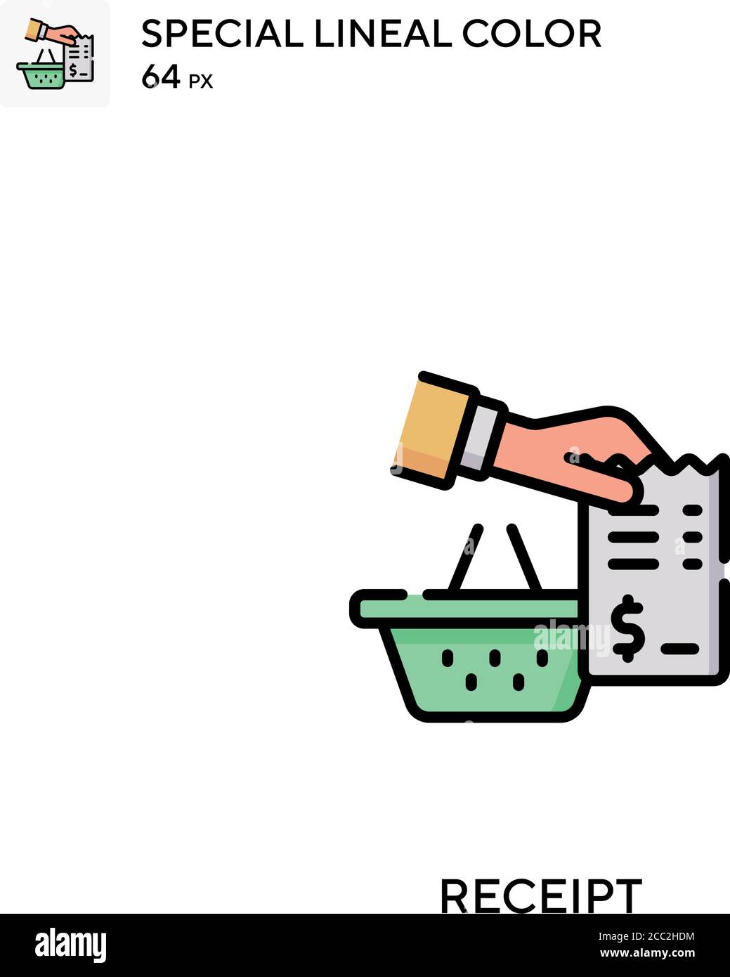 Receipt Special lineal color vector icon. Receipt icons for your ...