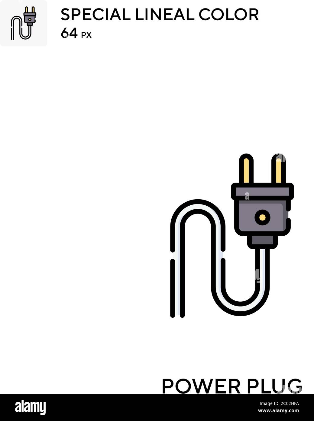 Power plug Special lineal color vector icon. Power plug icons for your ...