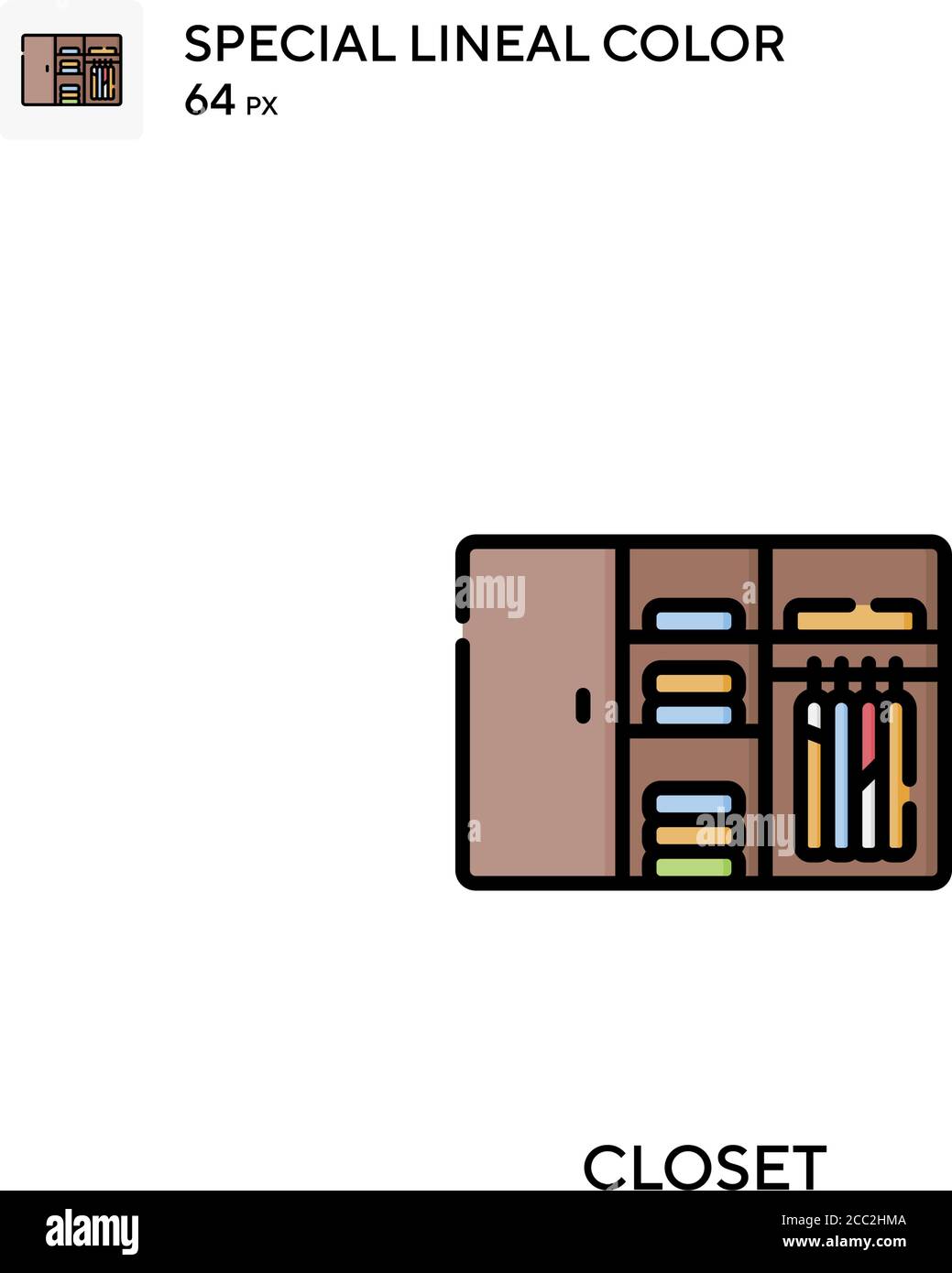Closet Special lineal color vector icon. Closet icons for your business ...