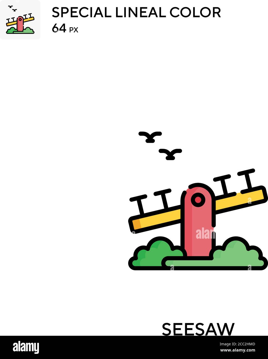 Seesaw Special lineal color vector icon. Seesaw icons for your business ...