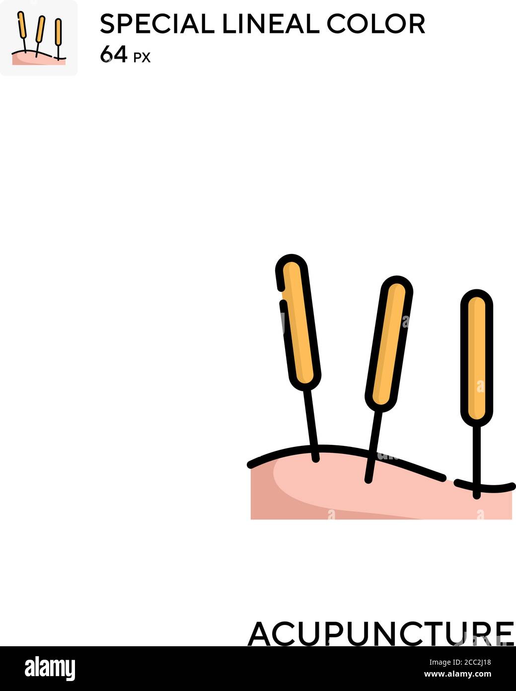 Acupuncture Special lineal color vector icon. Acupuncture icons for ...