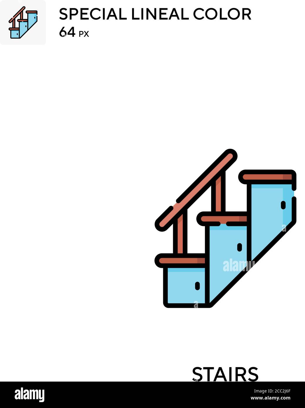 Stairs Special lineal color vector icon. Stairs icons for your business ...