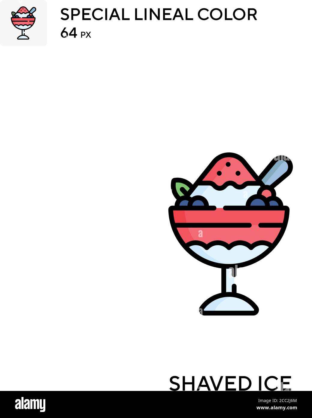 Shaved ice Special lineal color vector icon. Shaved ice icons for your ...