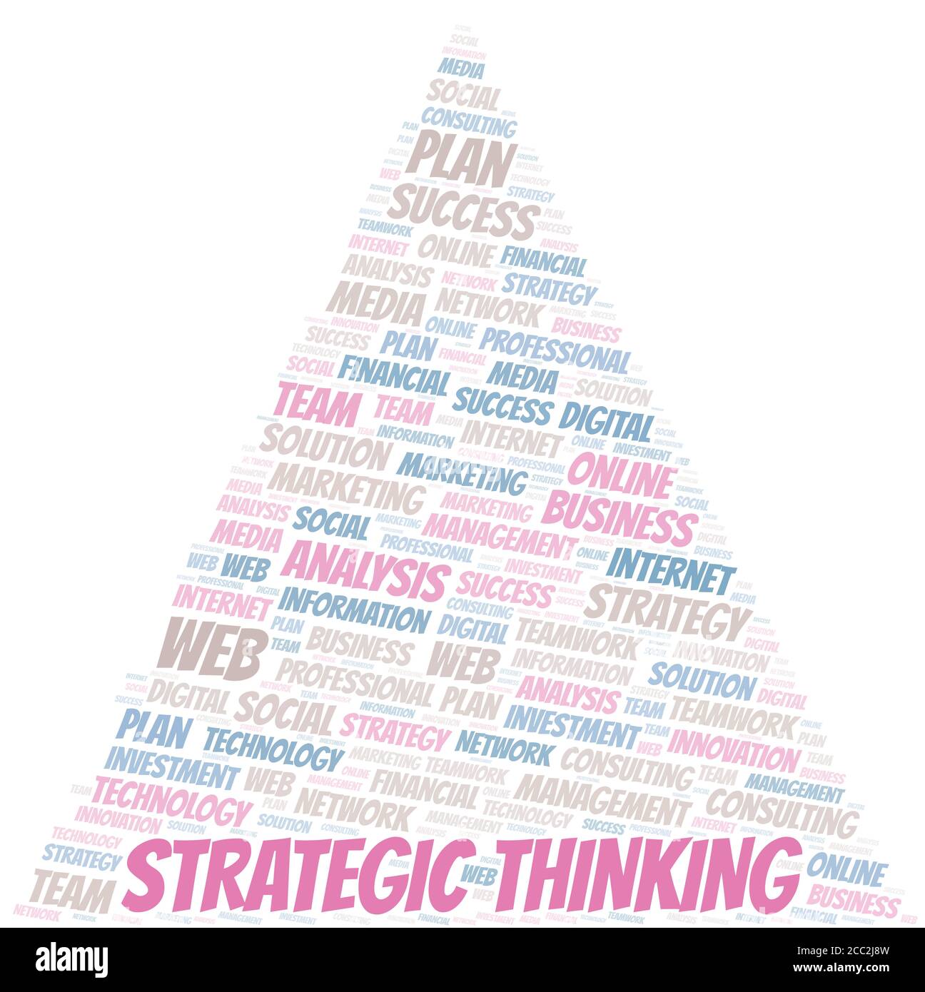 Strategic Thinking word cloud create with the text only Stock Vector ...