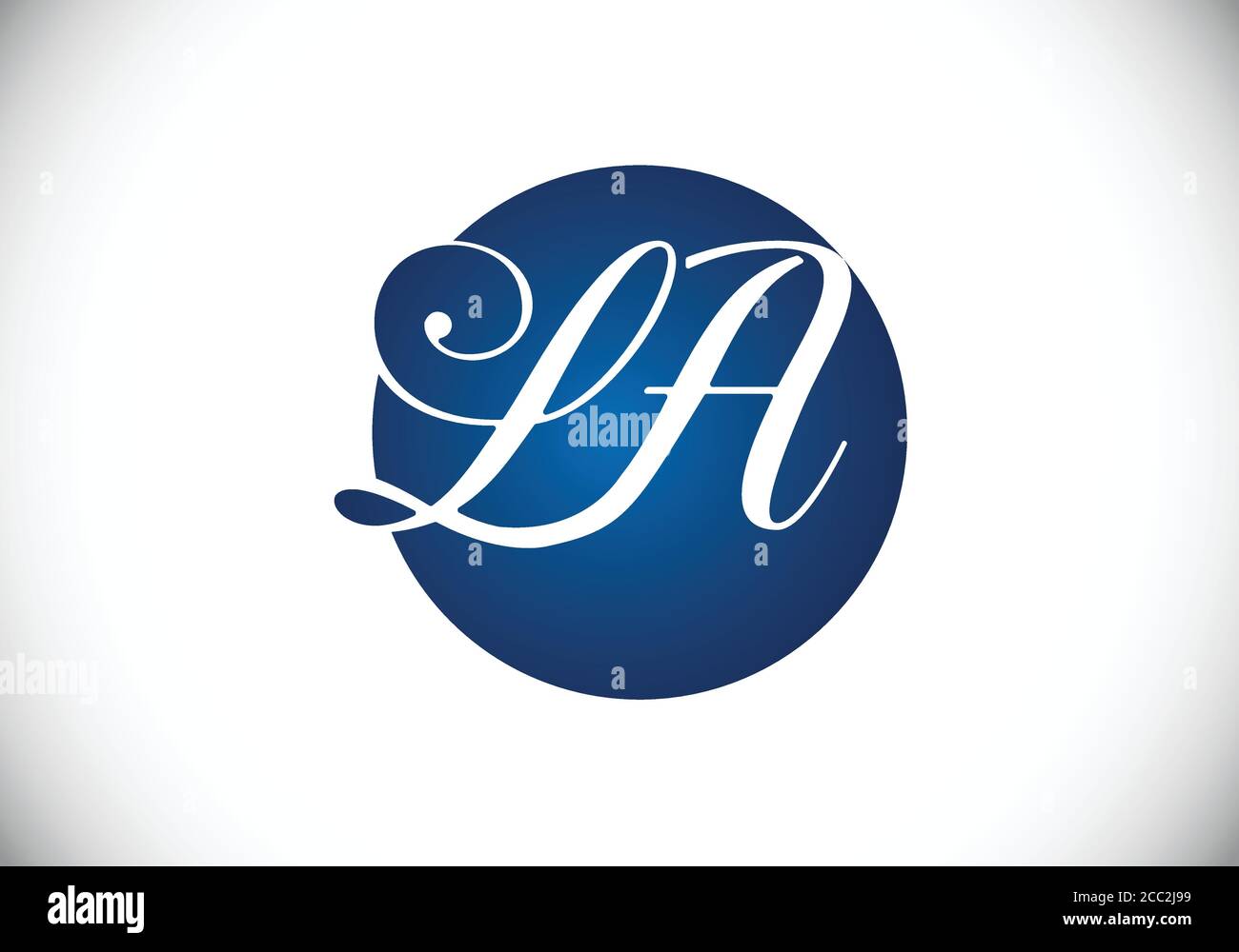Initial Monogram Letter L A Logo Design Vector Template. L A monogram ...