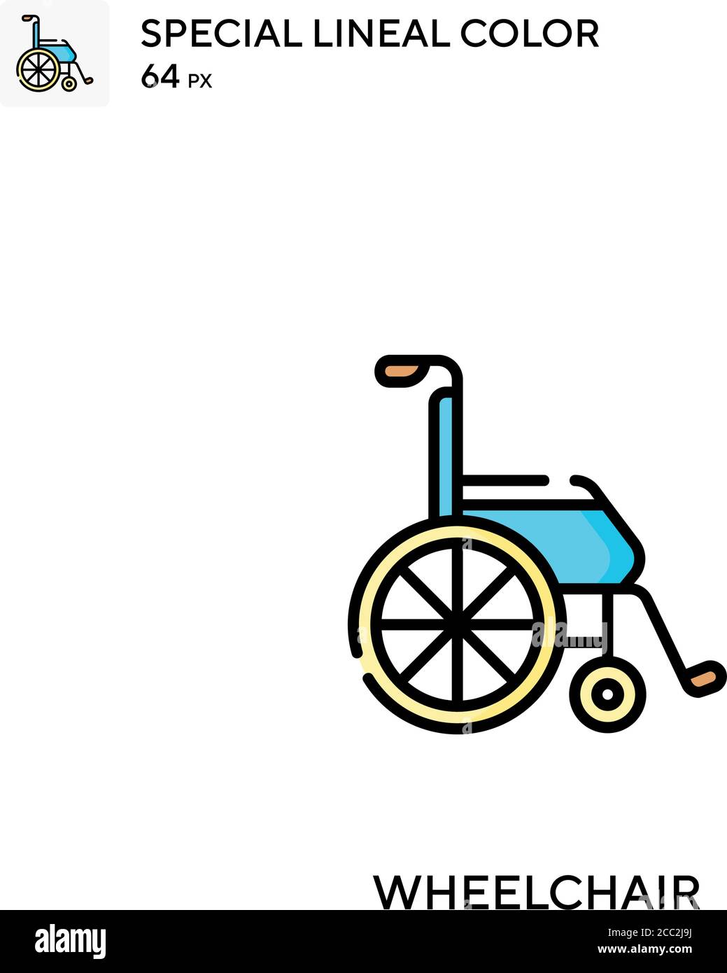 Wheelchair Special lineal color vector icon. Wheelchair icons for your ...