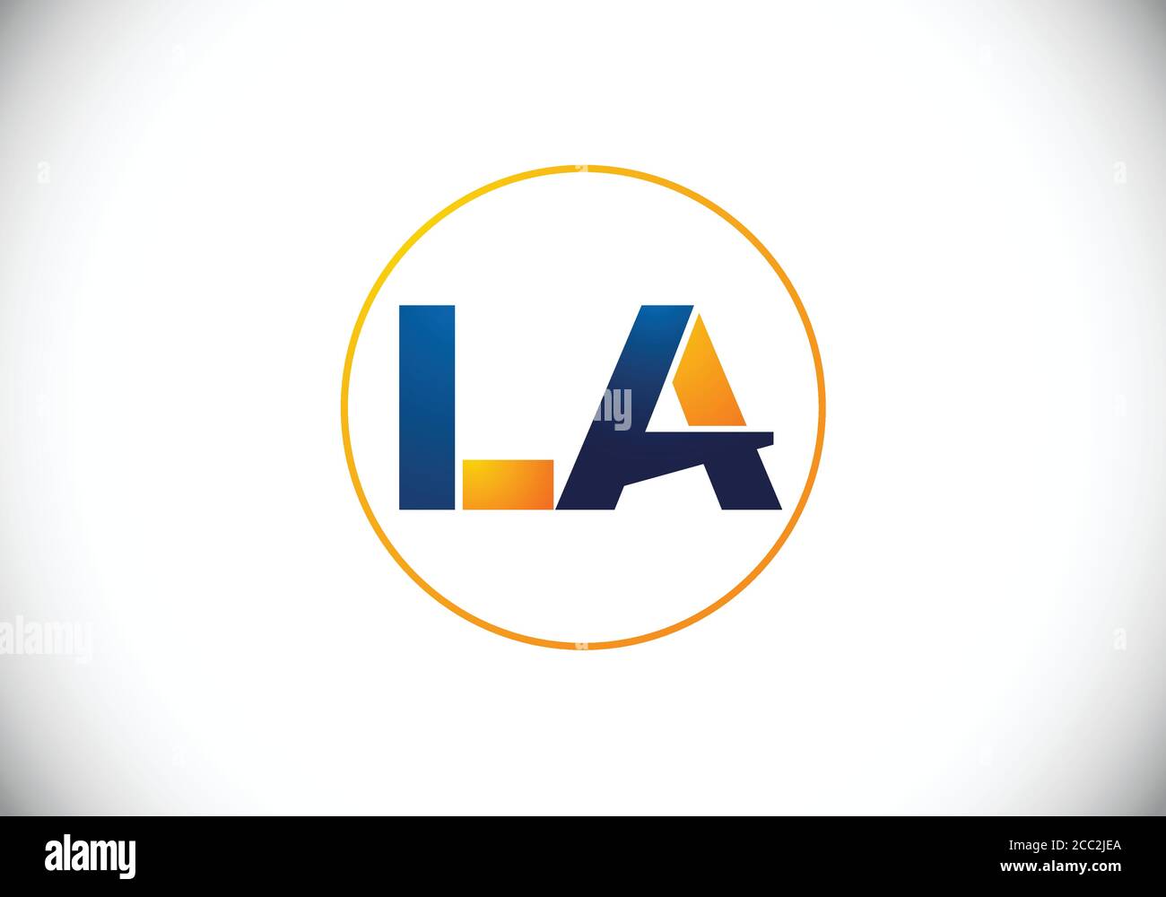 Initial Monogram Letter L A Logo Design Vector Template. L A monogram ...