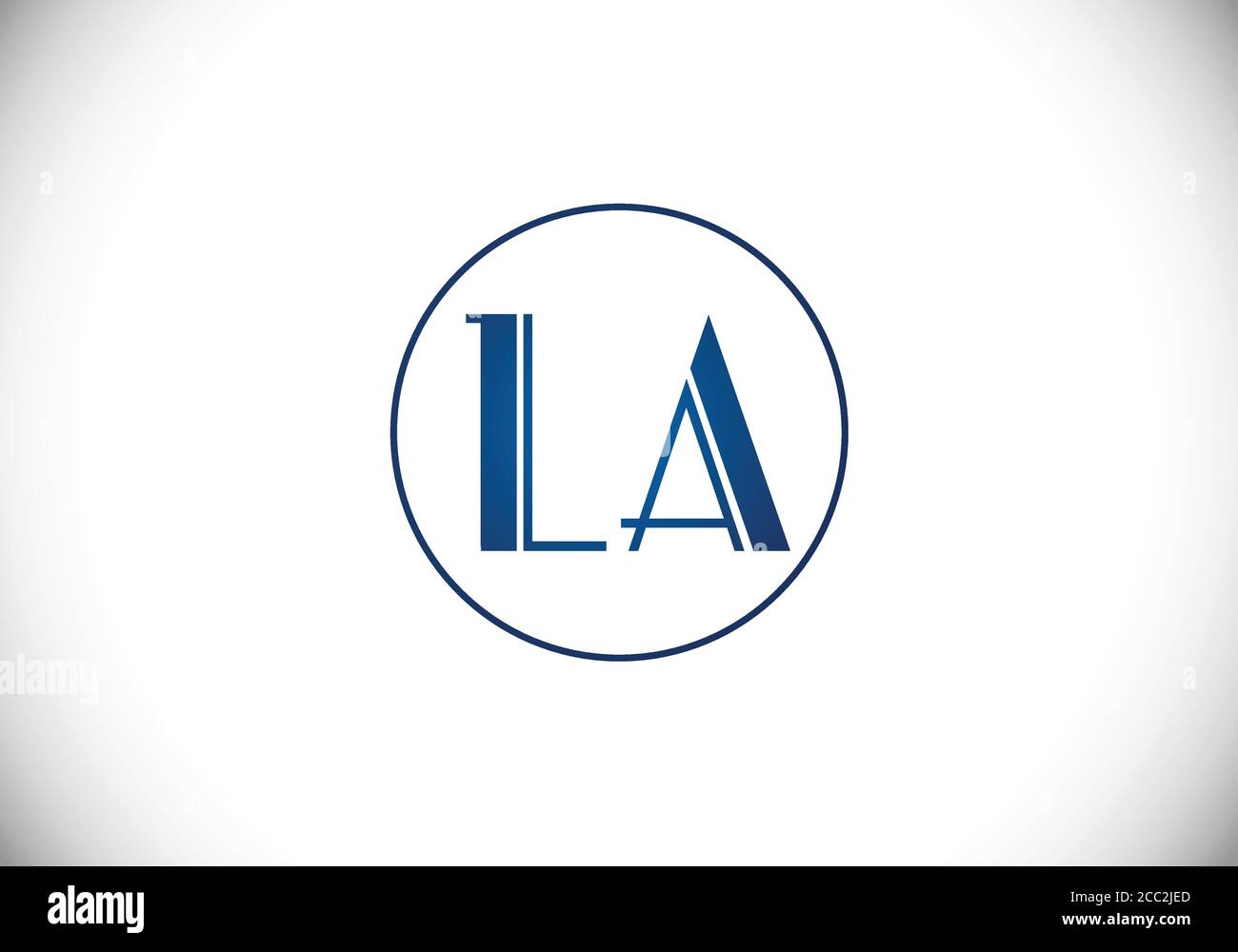 Initial Monogram Letter L A Logo Design Vector Template. L A monogram ...
