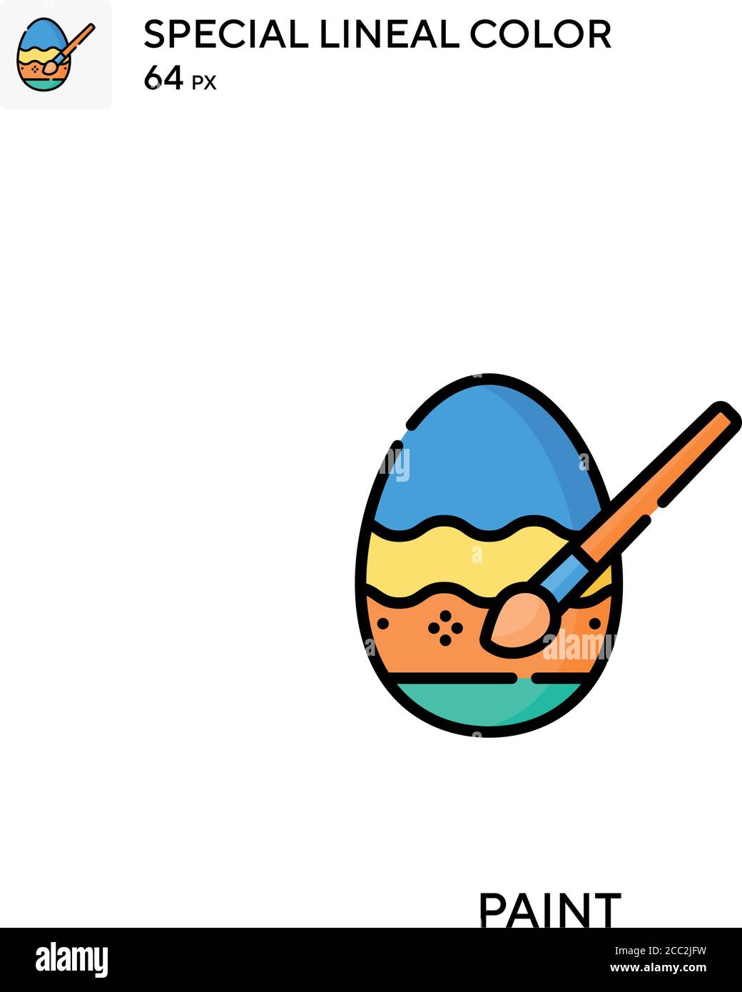 Paint Special lineal color vector icon. Paint icons for your business ...