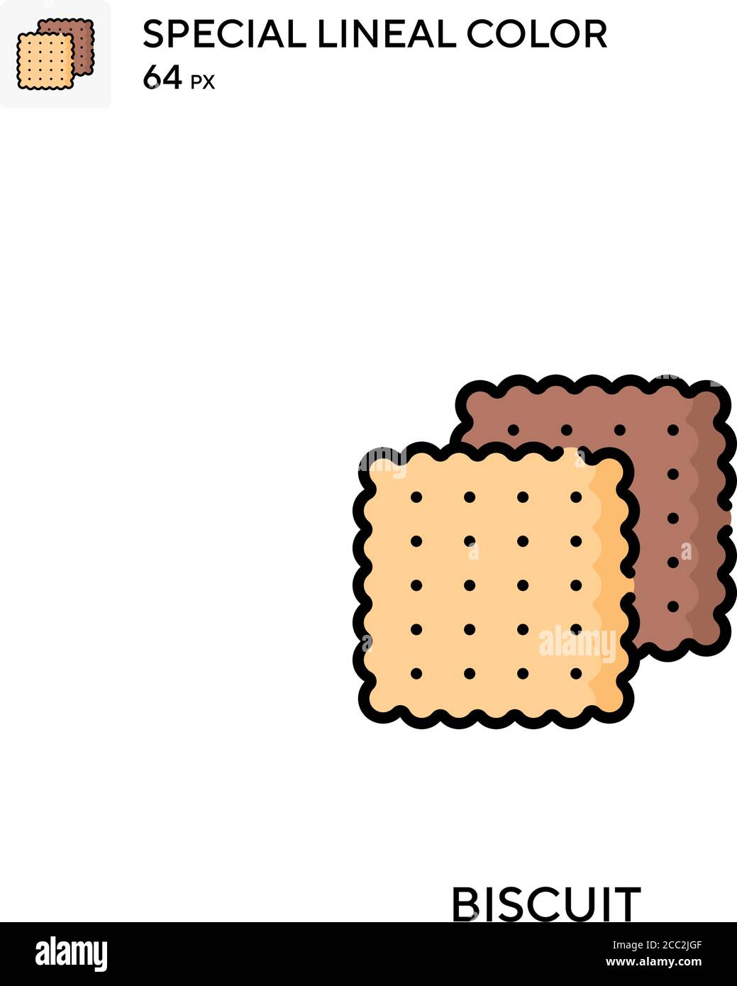 Biscuit Special lineal color vector icon. Biscuit icons for your ...