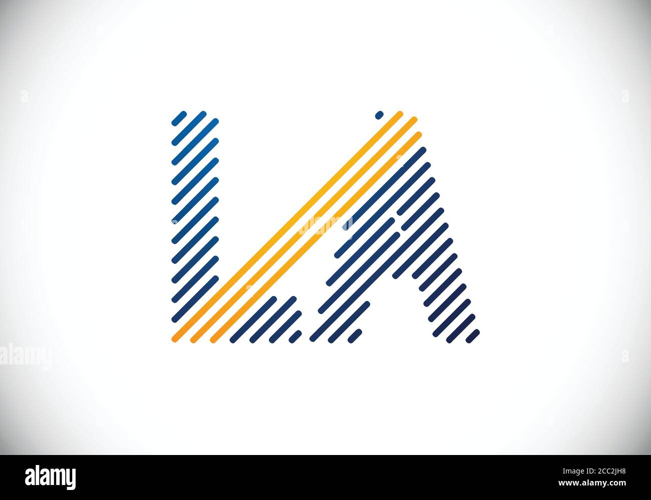 Initial Monogram Letter L A Logo Design Vector Template. L A monogram ...