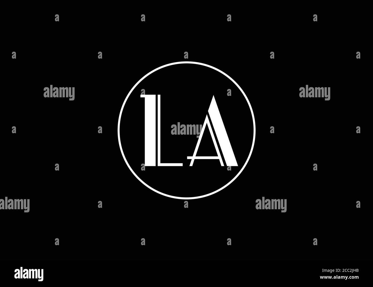 Initial Monogram Letter L A Logo Design Vector Template. L A monogram ...