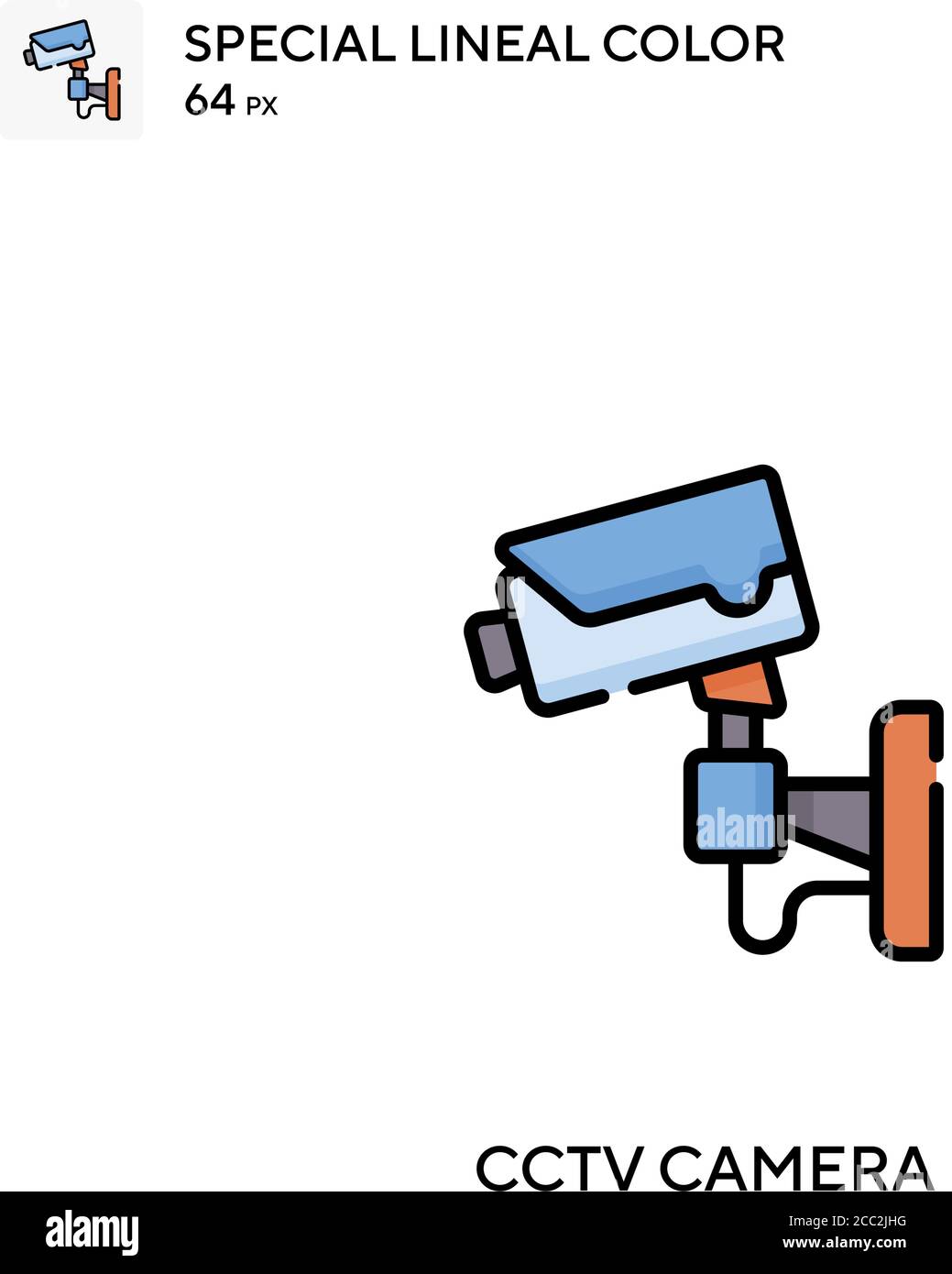 Cctv camera Special lineal color vector icon. Cctv camera icons for ...