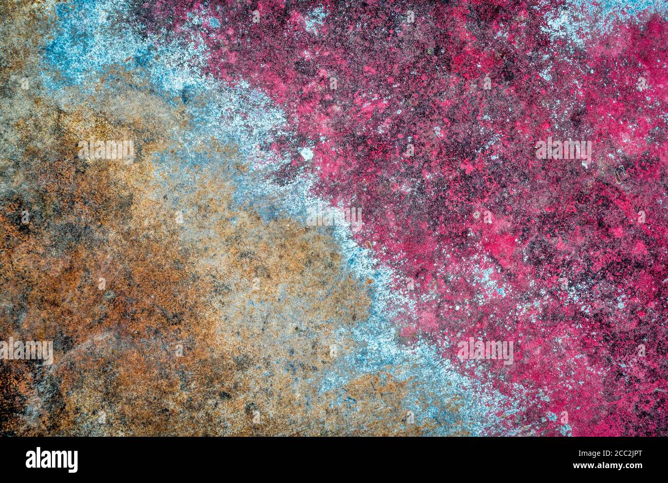 red and blue grunge painted metal texture of junk car body Stock Photo ...