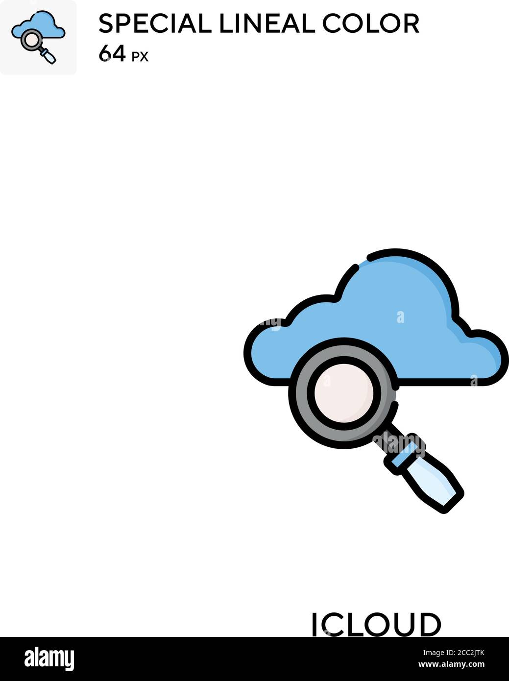 Icloud Special lineal color vector icon. Icloud icons for your business ...