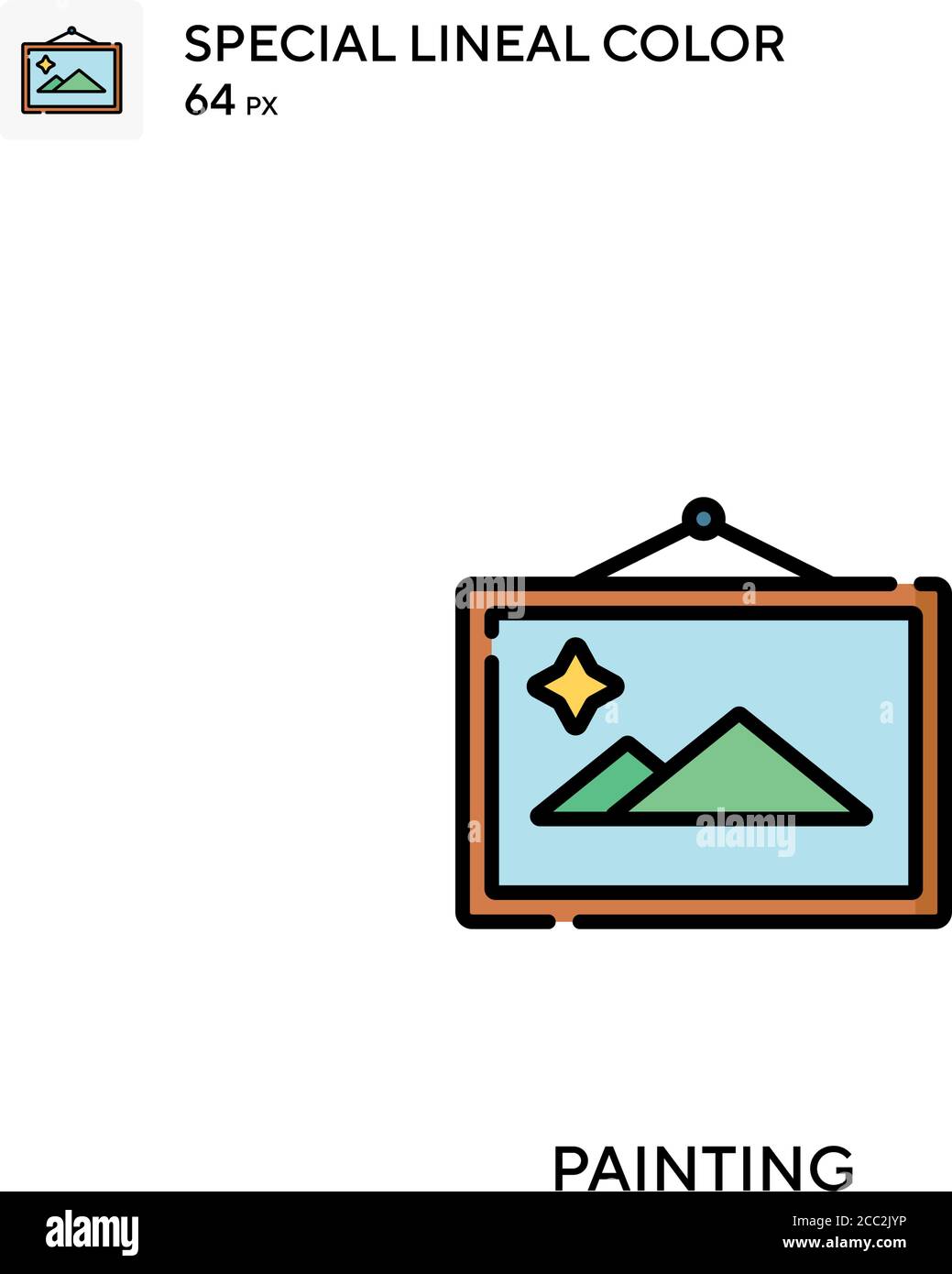 Painting Special lineal color vector icon. Painting icons for your ...