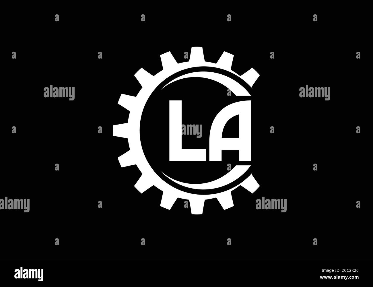 Initial Monogram Letter L A Logo Design Vector Template. L A monogram ...