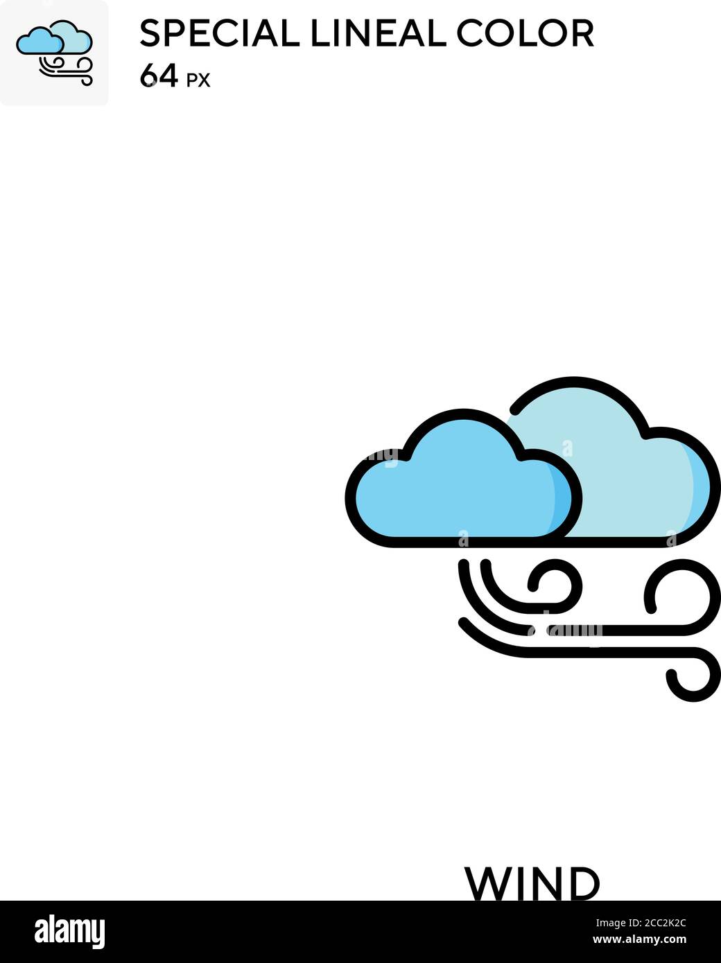 Wind Special lineal color vector icon. Wind icons for your business ...