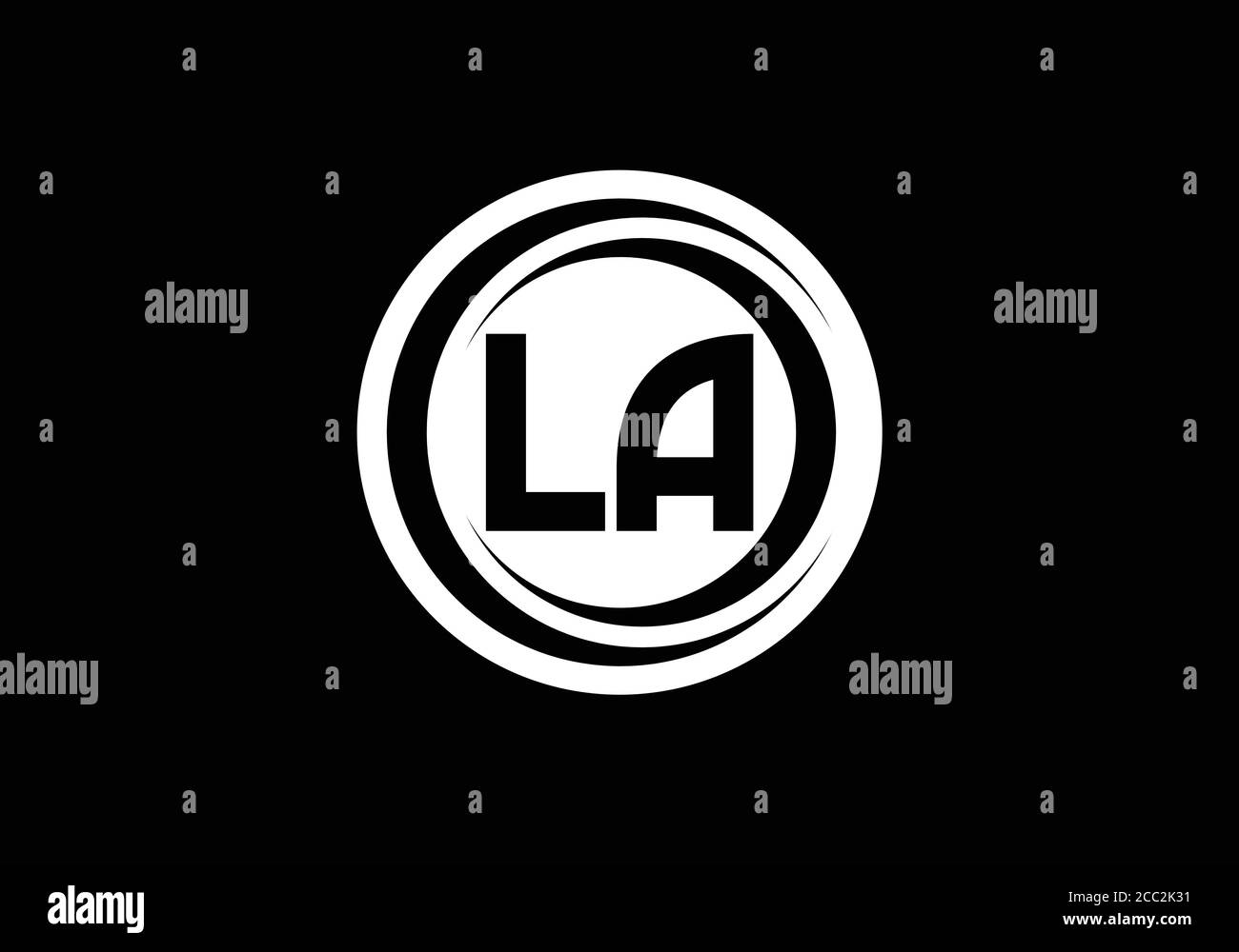 Initial Monogram Letter L A Logo Design Vector Template. L A monogram ...