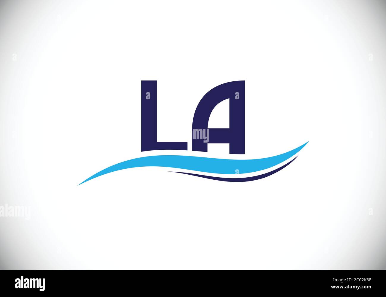 Initial Monogram Letter L A Logo Design Vector Template. L A monogram ...