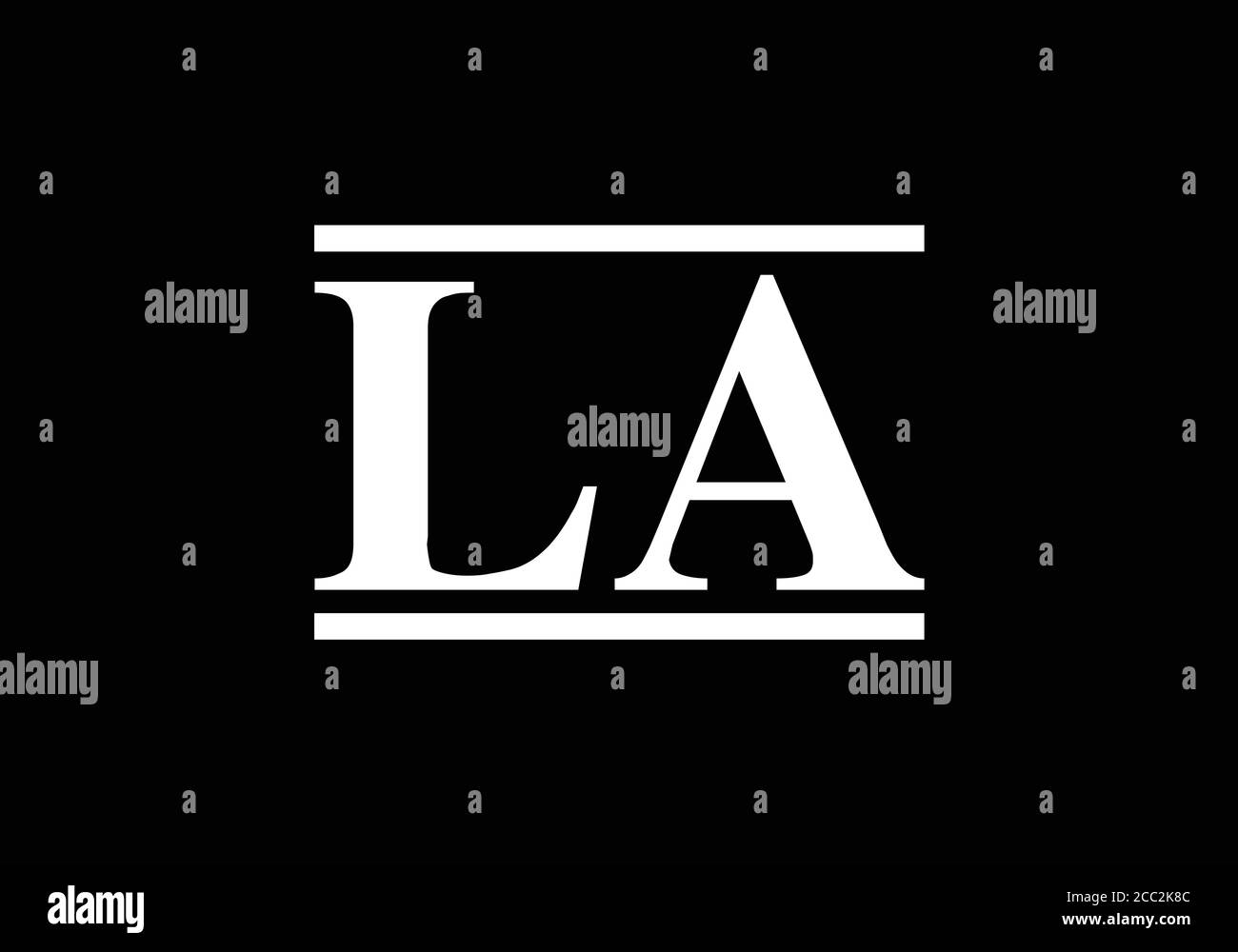 Initial Monogram Letter L A Logo Design Vector Template. L A monogram ...