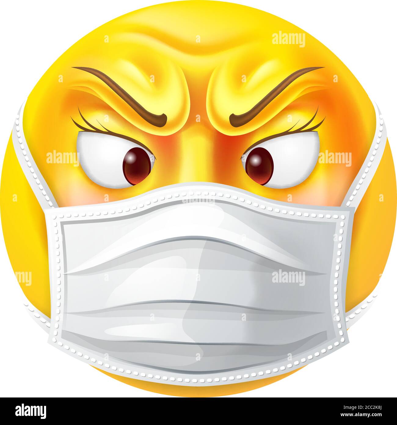 Face angry woman medical Cut Out Stock Images & Pictures - Alamy