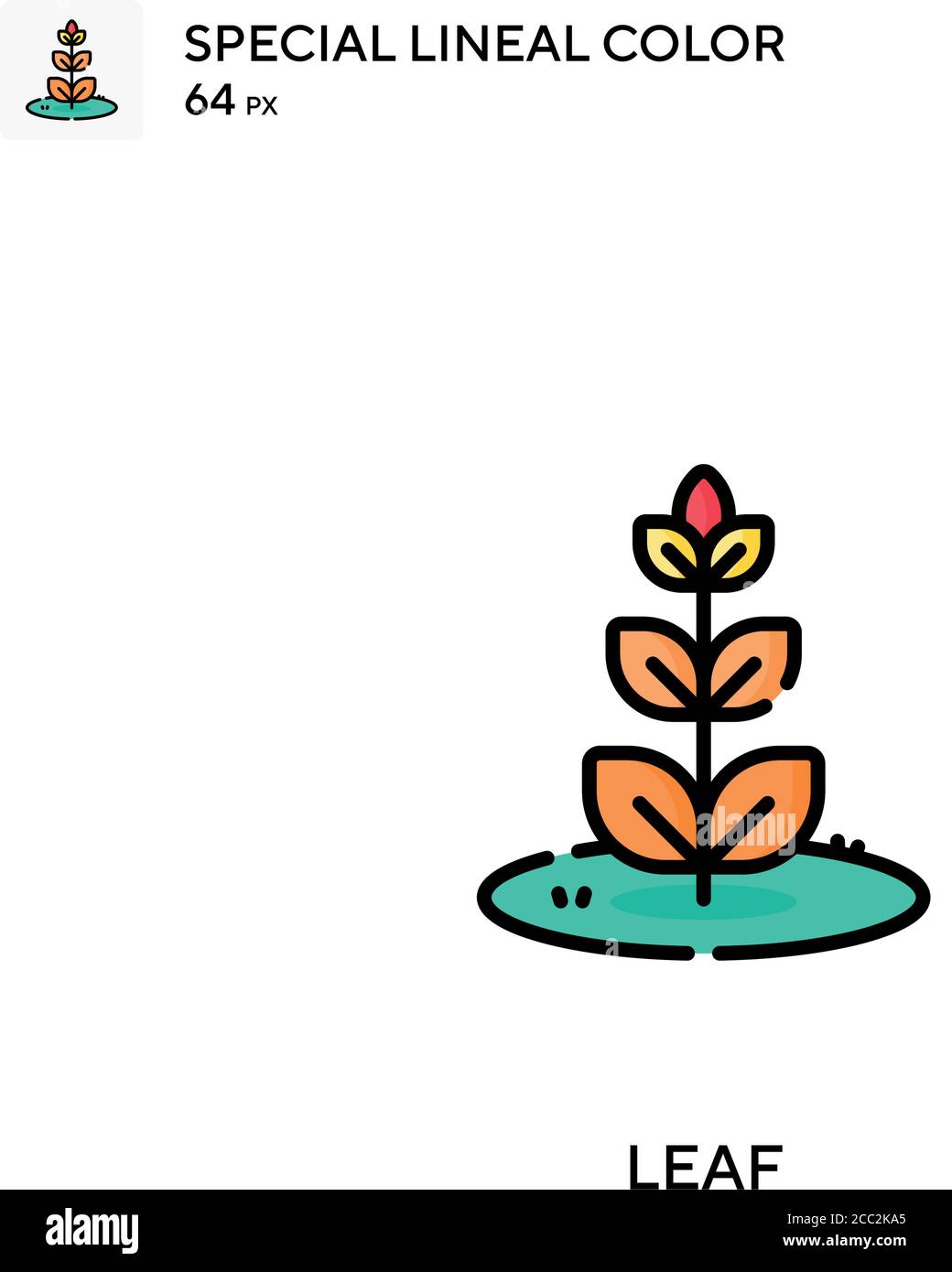 Leaf Special lineal color vector icon. Leaf icons for your business ...