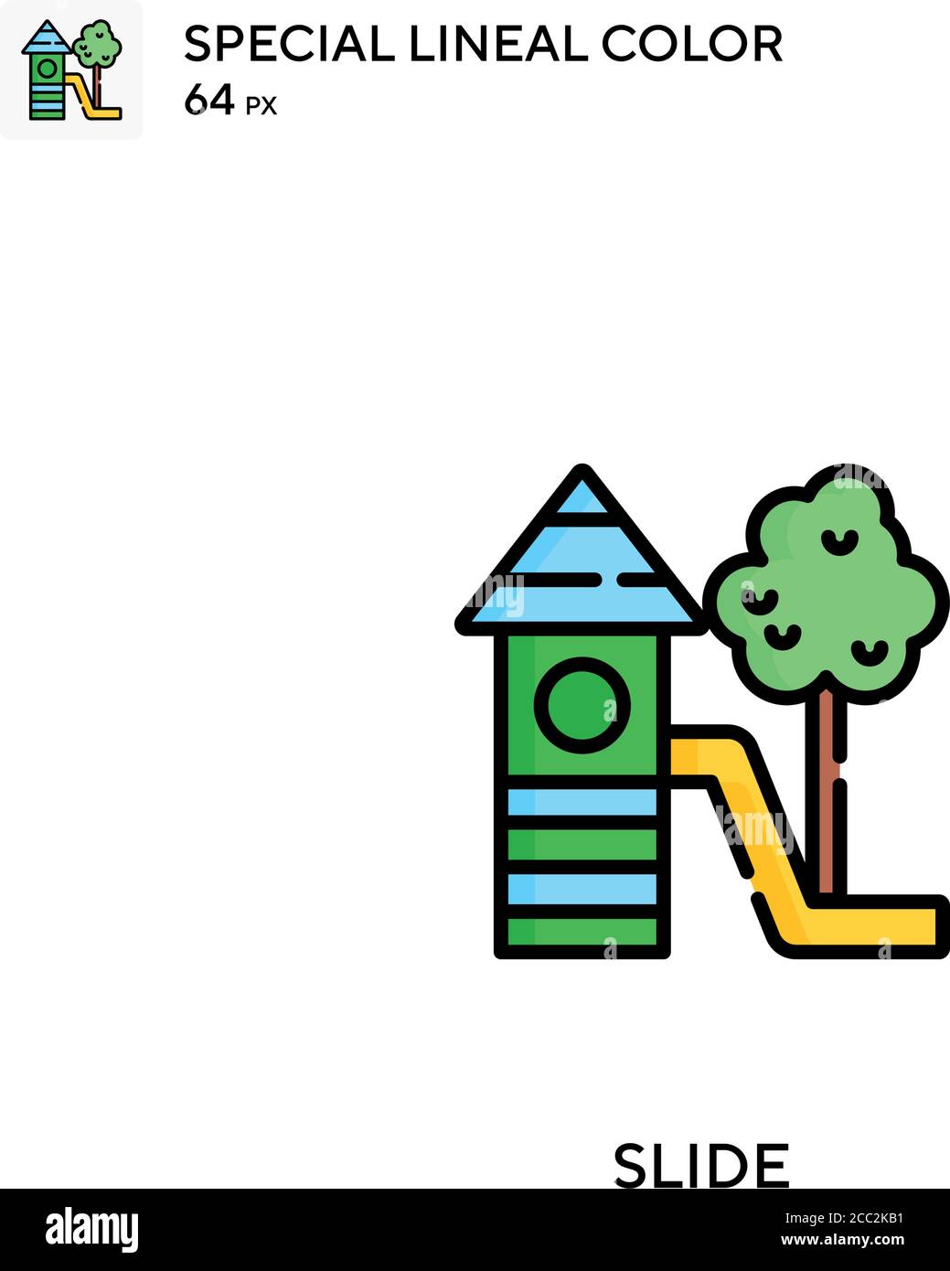 Slide Special lineal color vector icon. Slide icons for your business ...