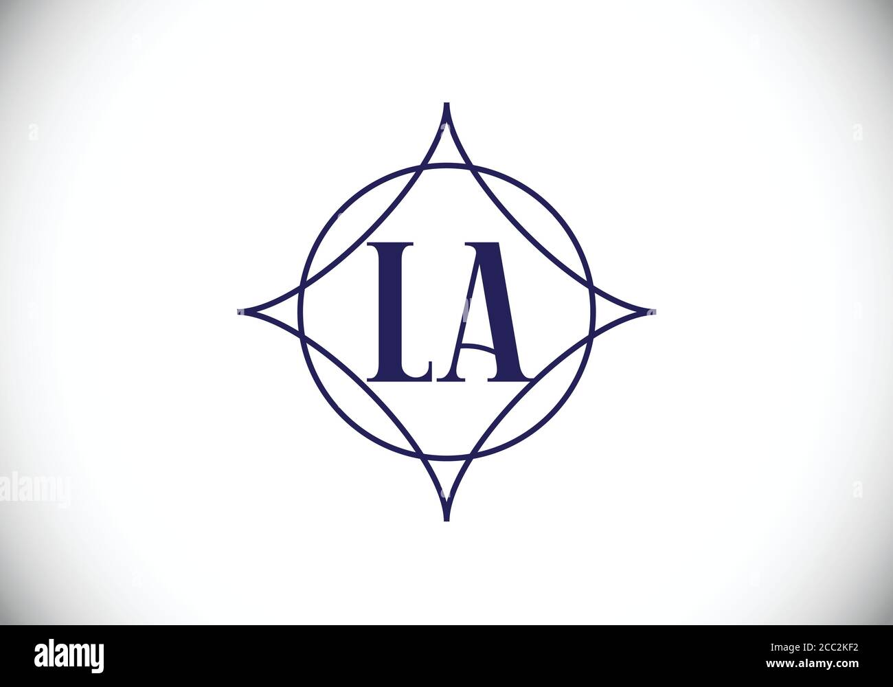 Initial Monogram Letter L A Logo Design Vector Template. L A monogram ...
