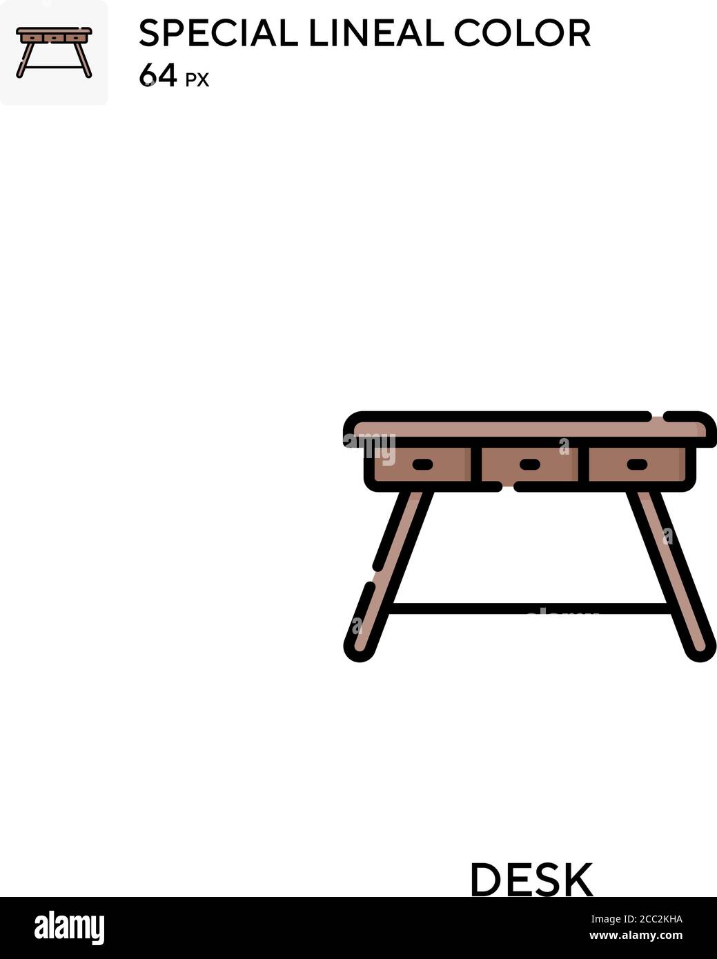 Desk Special lineal color vector icon. Desk icons for your business ...