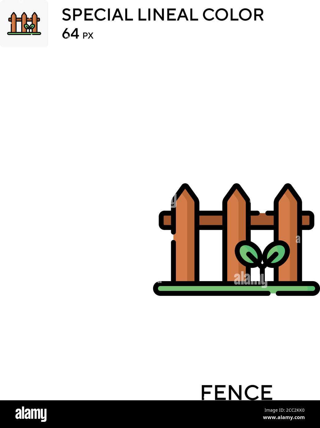 Fence Special lineal color vector icon. Fence icons for your business ...