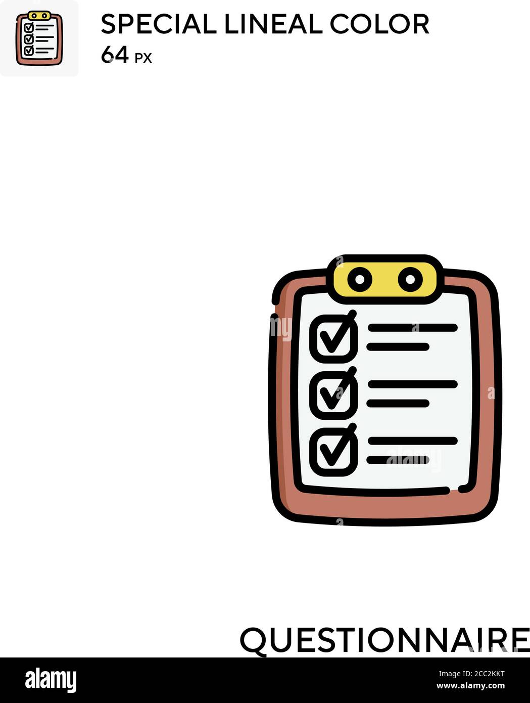 Questionnaire Special lineal color vector icon. Questionnaire icons for ...