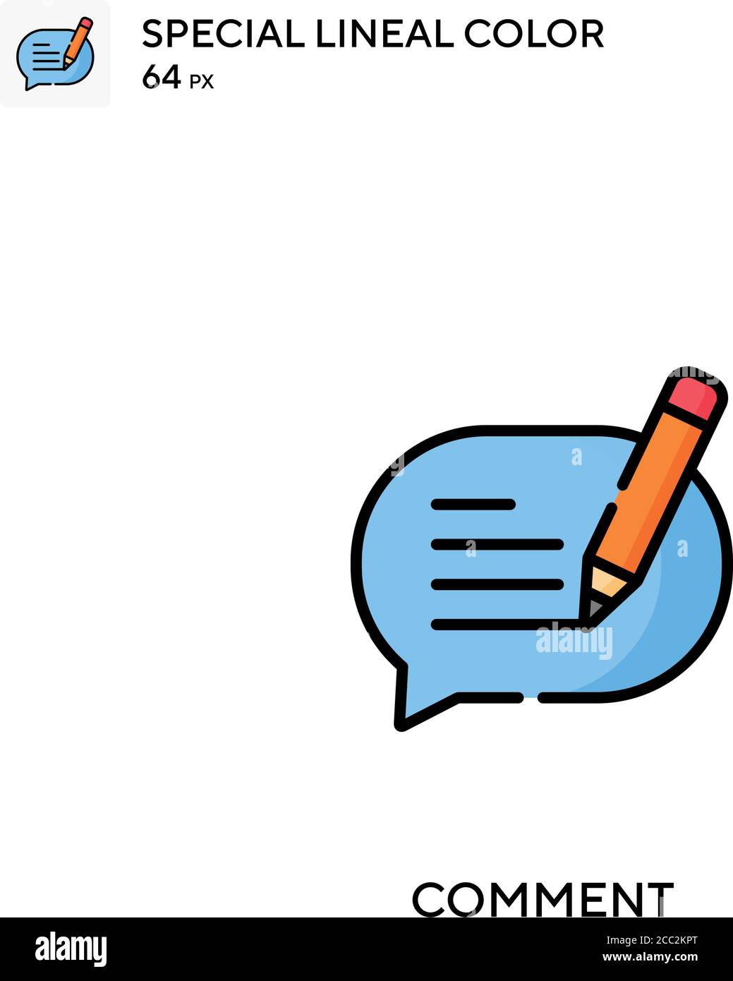 Comment Special lineal color vector icon. Comment icons for your ...