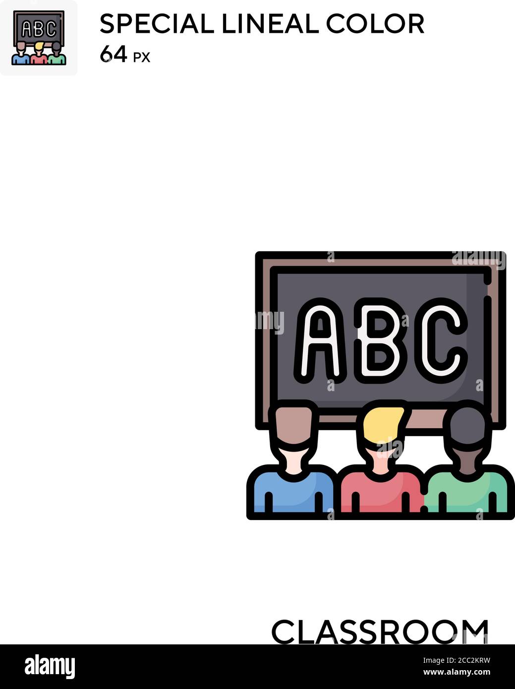 Classroom Special lineal color vector icon. Classroom icons for your ...