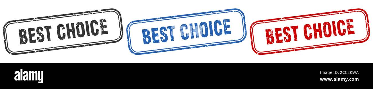 best choice square isolated sign set. best choice stamp Stock Vector ...