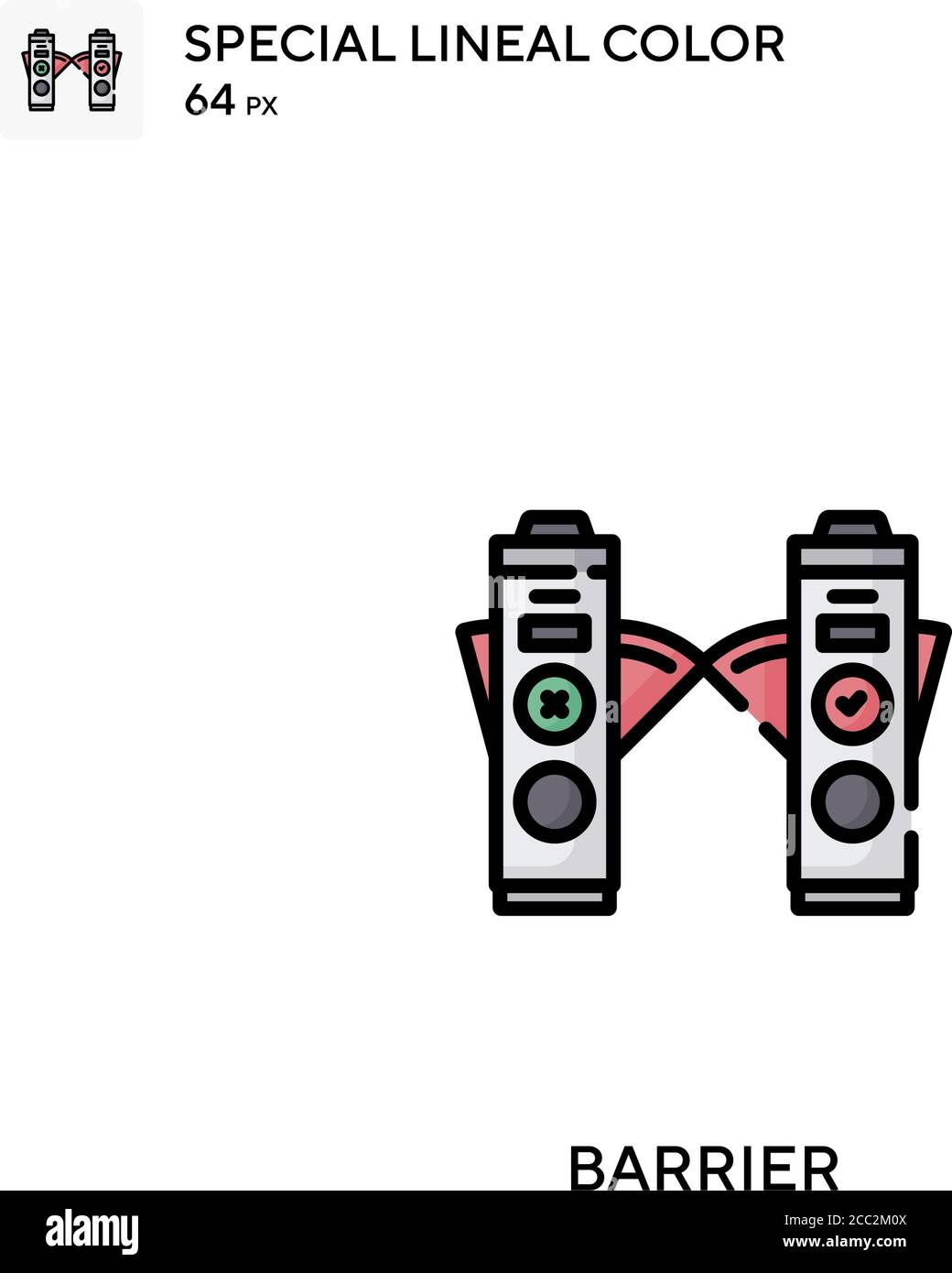 Barrier Special lineal color vector icon. Barrier icons for your ...