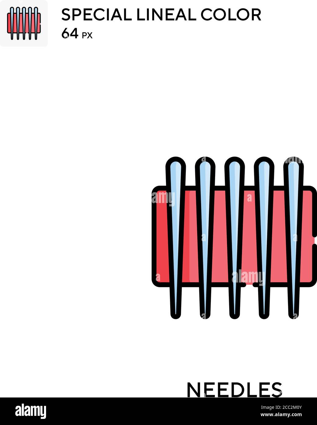 Needles Special lineal color vector icon. Needles icons for your ...