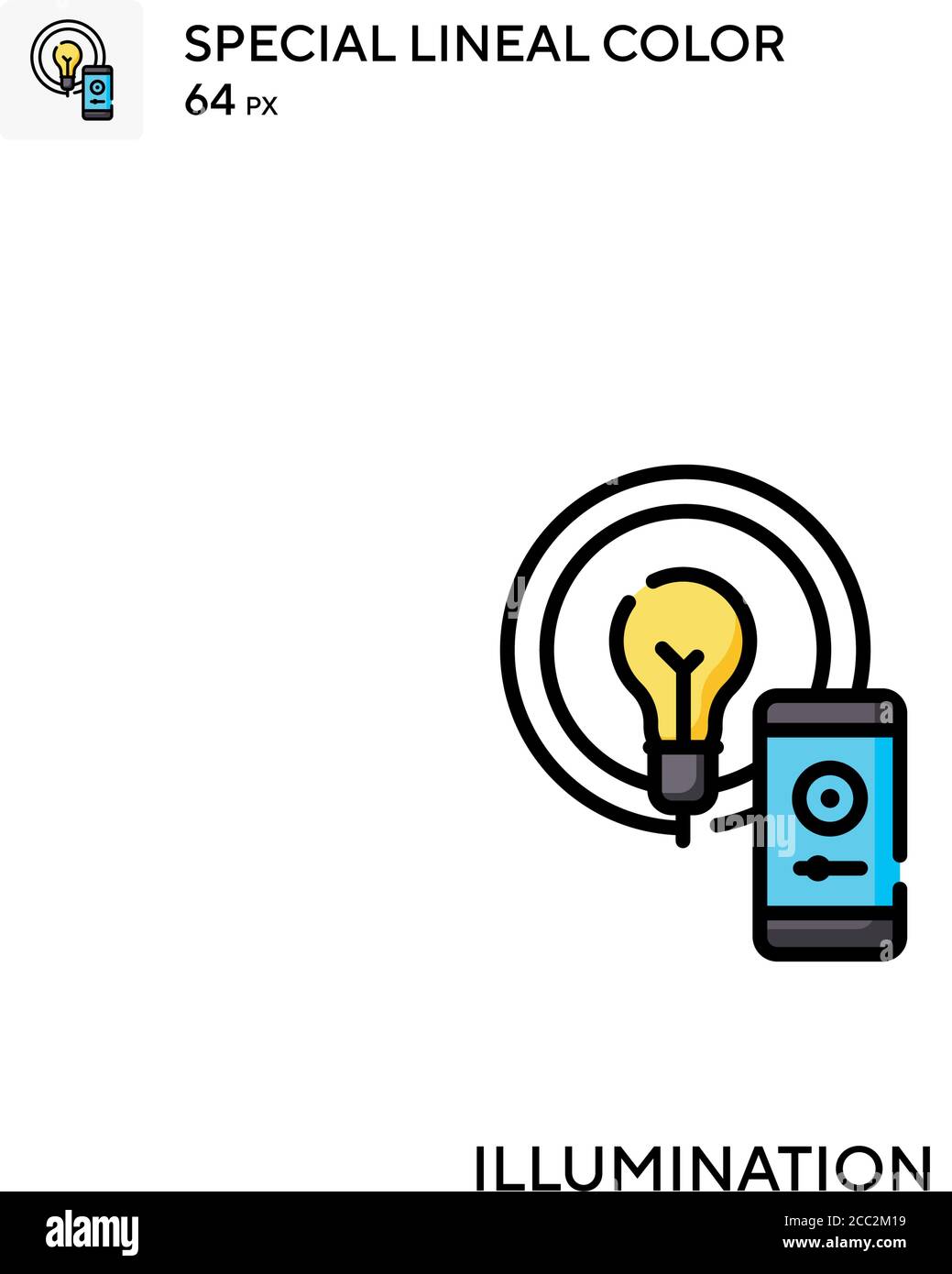 Illumination Special lineal color vector icon. Illumination icons for ...