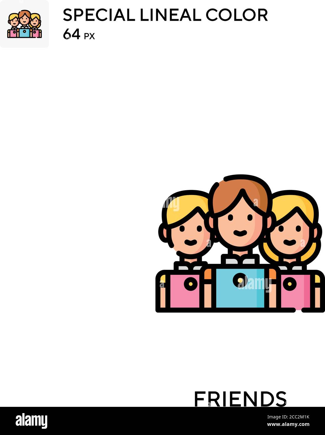 Friends Special lineal color vector icon. Friends icons for your ...