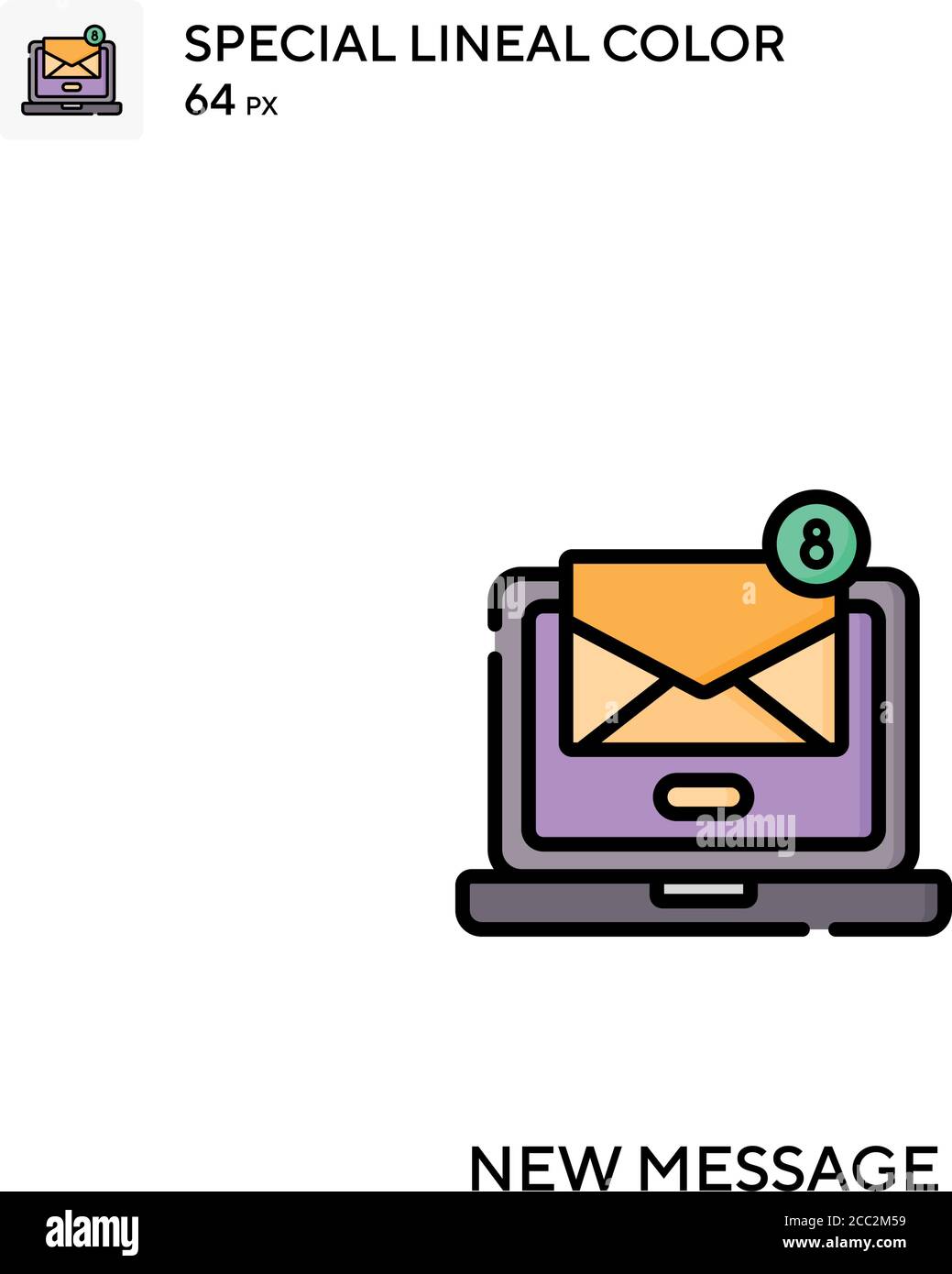 New message Special lineal color vector icon. New message icons for ...