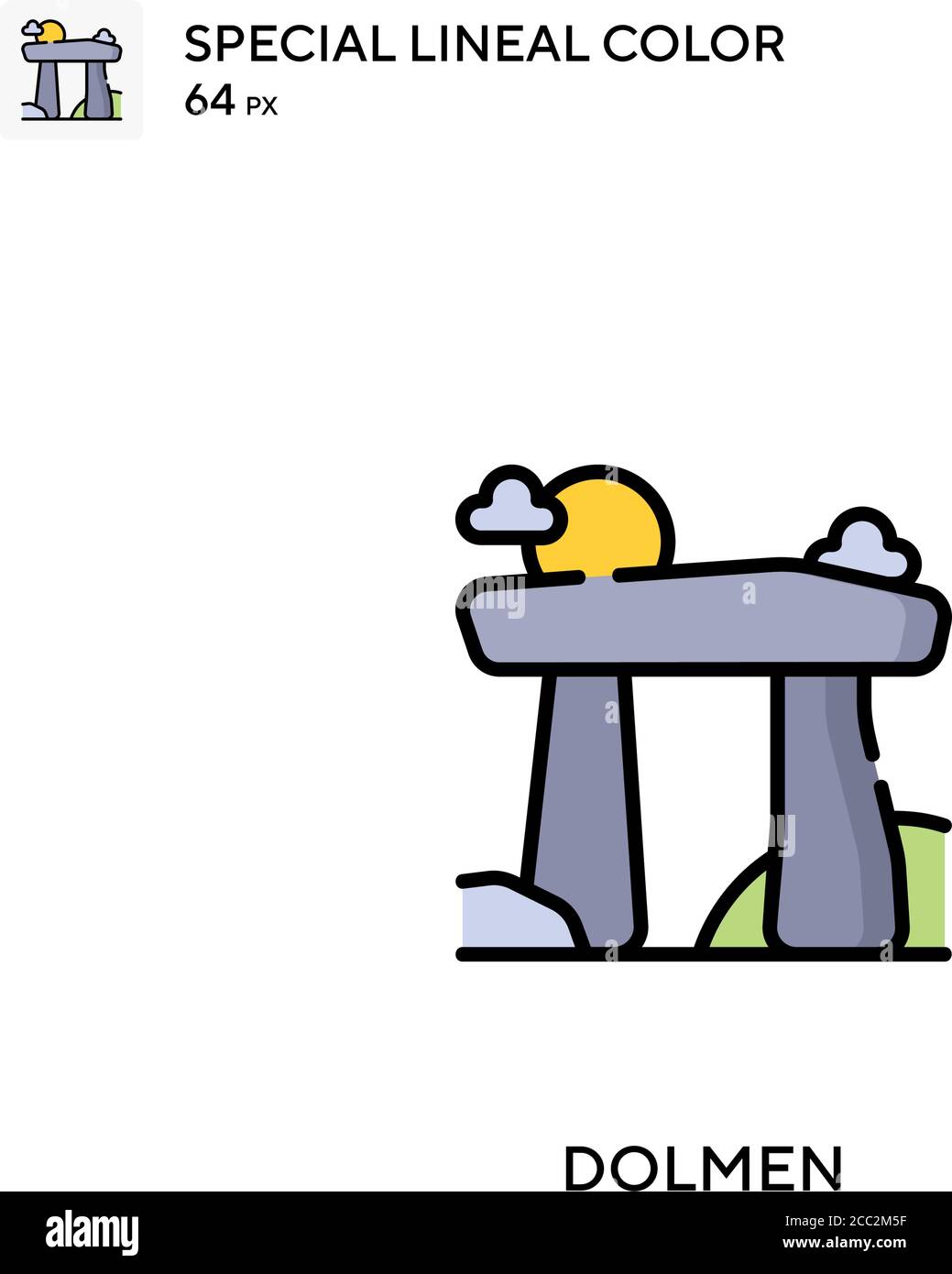 Dolmen Special lineal color vector icon. Dolmen icons for your business ...