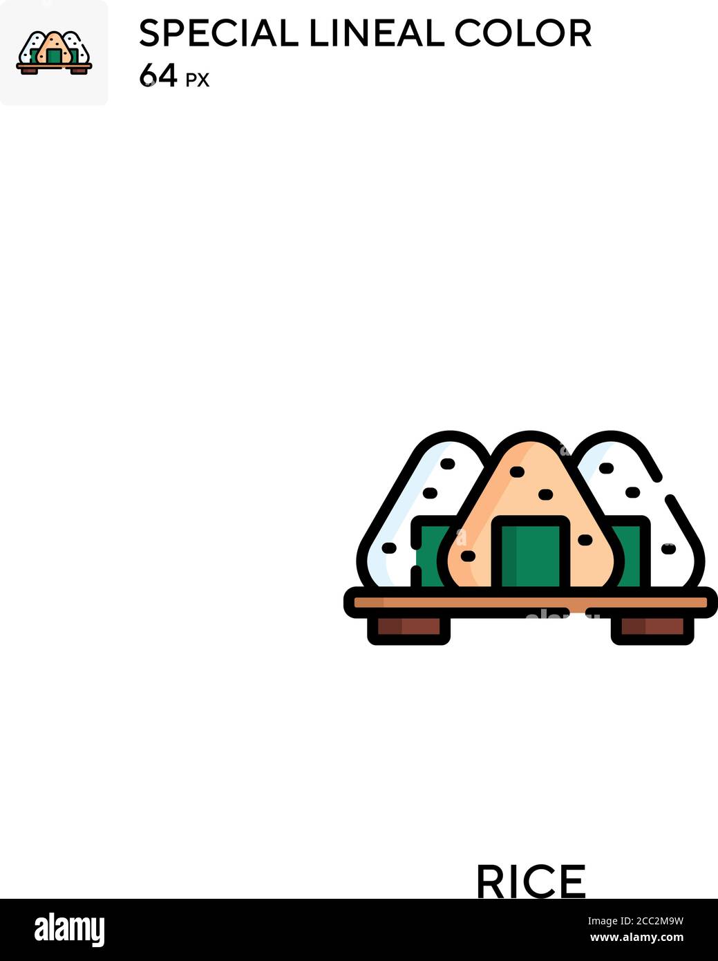 Rice Special lineal color vector icon. Rice icons for your business ...