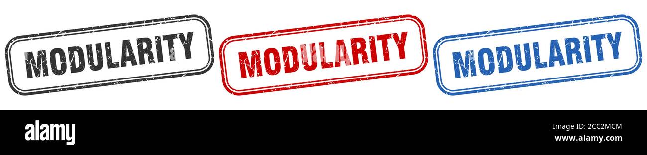 modularity square isolated sign set. modularity stamp Stock Vector ...