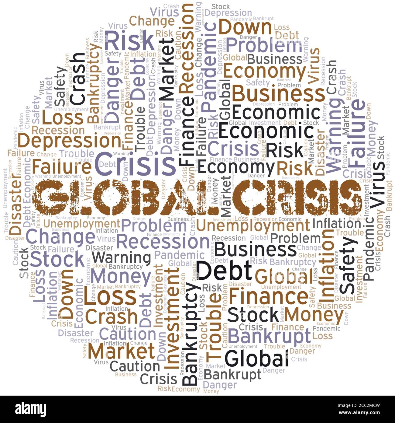 Global Crisis word cloud create with the text only Stock Vector Image ...