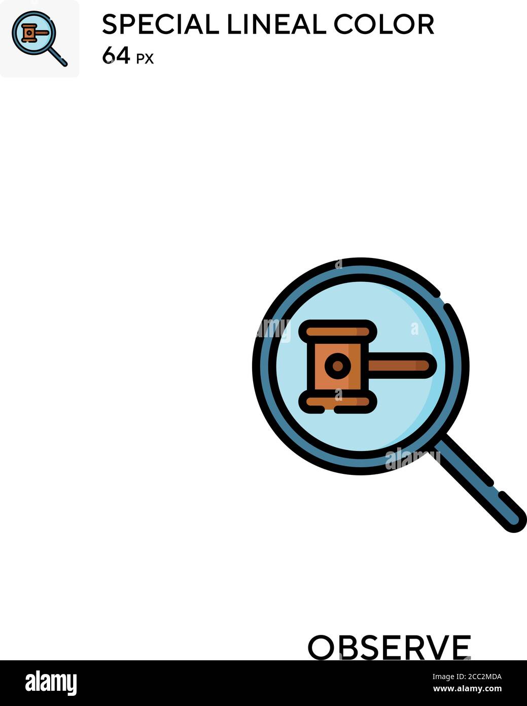 Observe Special lineal color vector icon. Observe icons for your ...