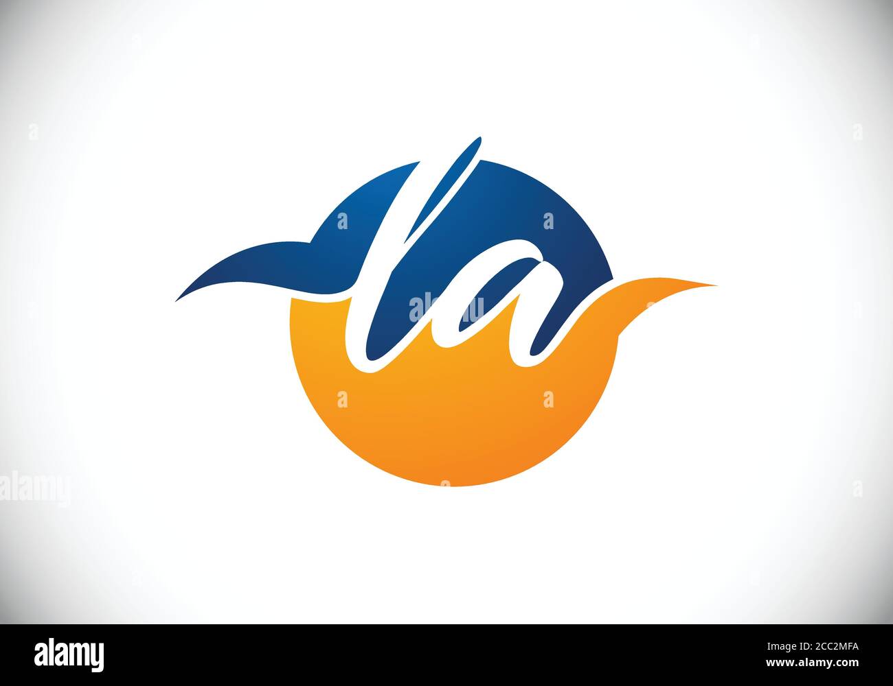 Initial Monogram Letter L A Logo Design Vector Template. L A monogram ...