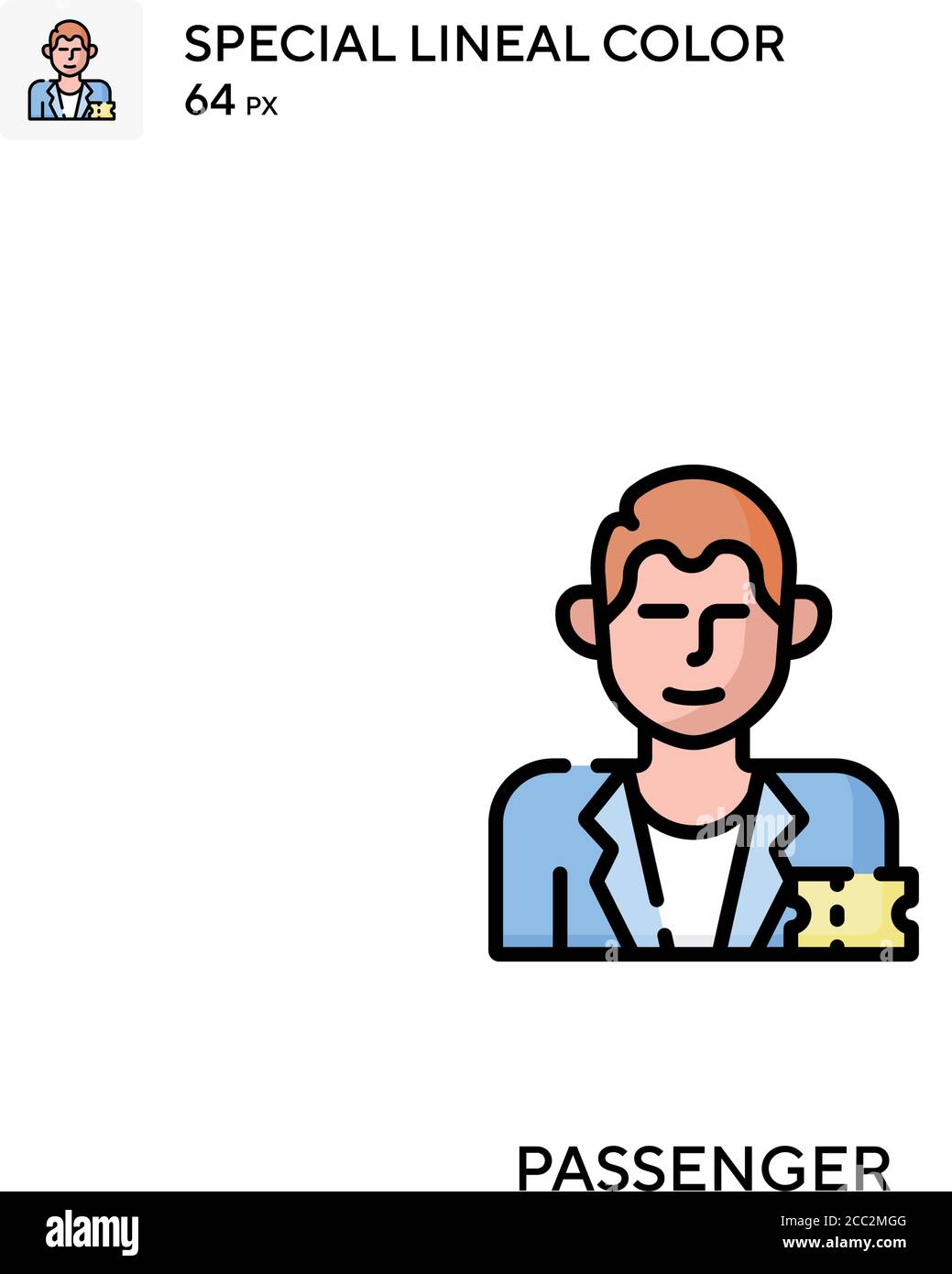 Passenger Special lineal color vector icon. Passenger icons for your ...